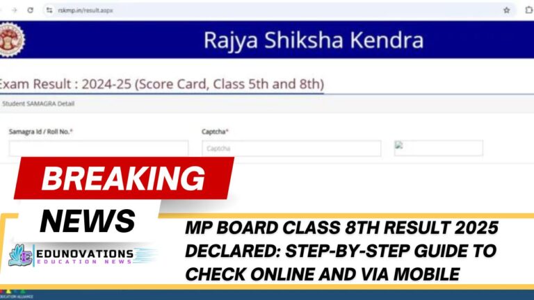 MP Board Class 8th Result 2025 Declared: Step-by-Step Guide To Check ...