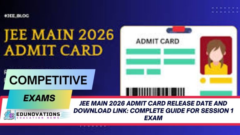 JEE Main 2026 Admit Card Release Date And Download Link: Complete Guide ...