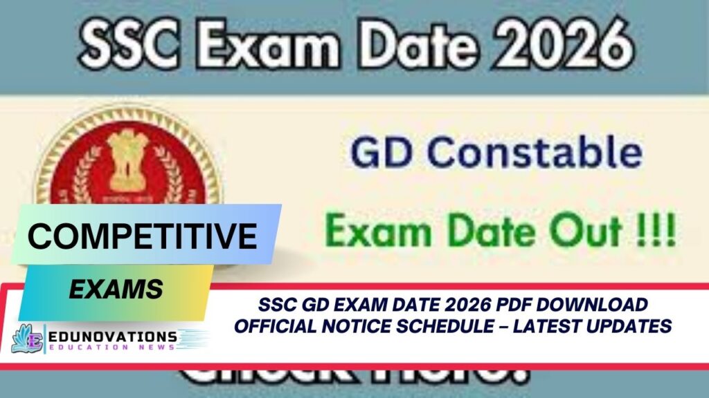 SSC GD Exam Date 2026 PDF Download Official Notice Schedule – Latest ...