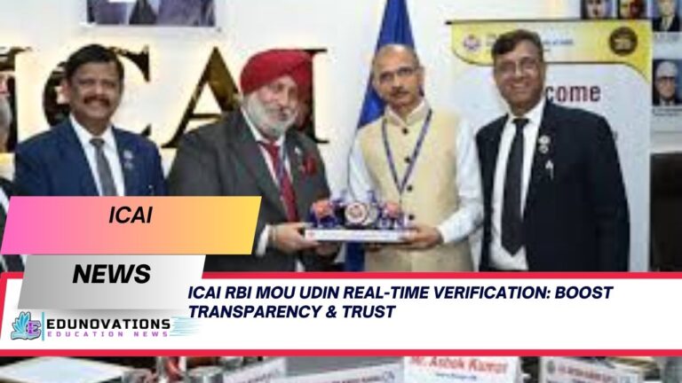 ICAI RBI MoU UDIN Real-Time Verification: Boost Transparency & Trust ...