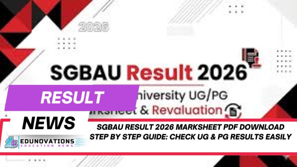 SGBAU Result 2026 Marksheet PDF Download Step By Step Guide: Check UG ...